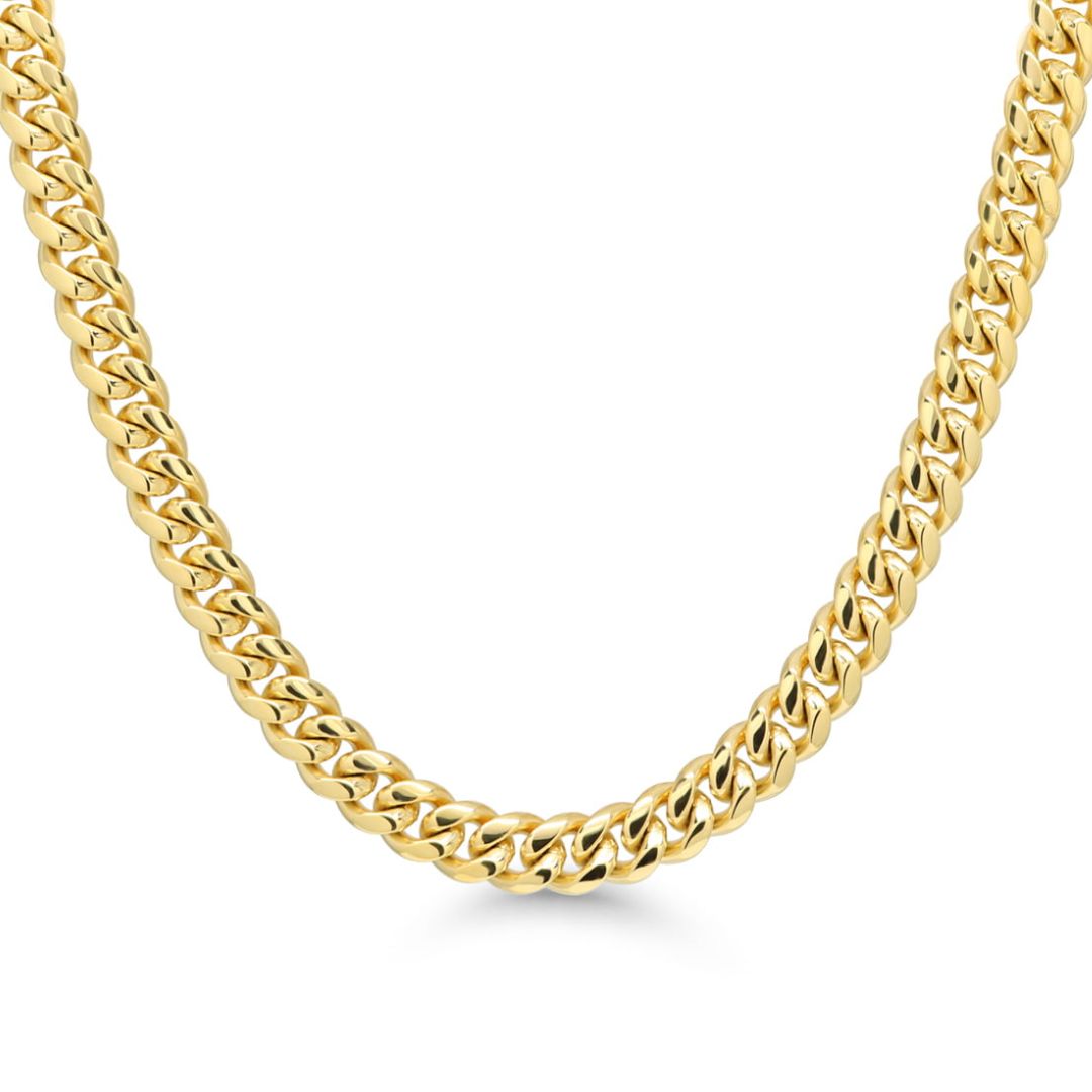 Ace of Spades Steel Curb Chain, Gold-Plated Steel