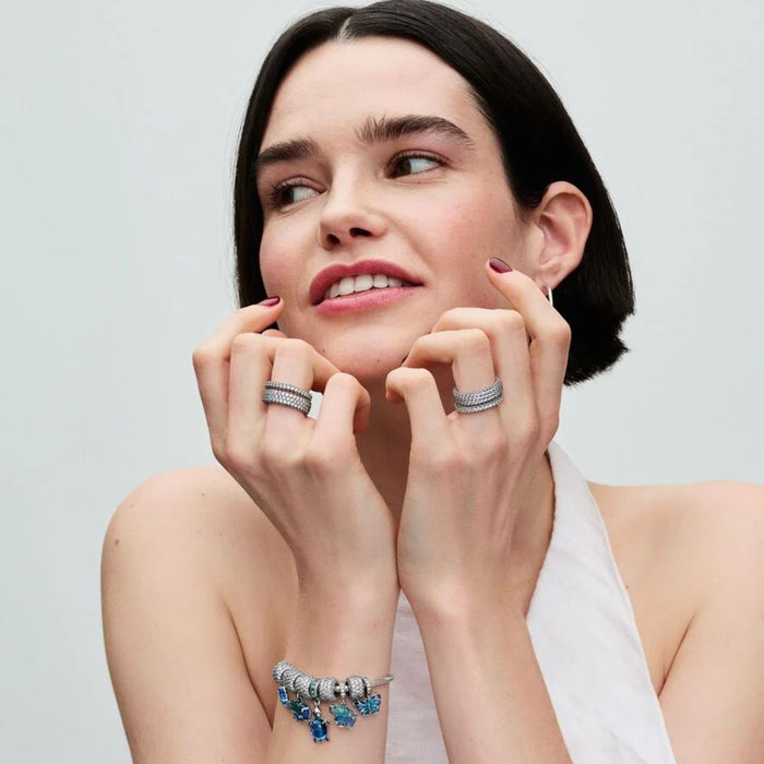 Pandora Moments Murano Glass Sea Turtle Charm, Silver, 798939C01