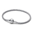 Pandora Moments Round Clasp Wing Chain Bracelet, Silver, 594028C00