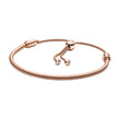 Pandora Moments Snake Chain Slider Bracelet, Rose Gold Plated, 589652C