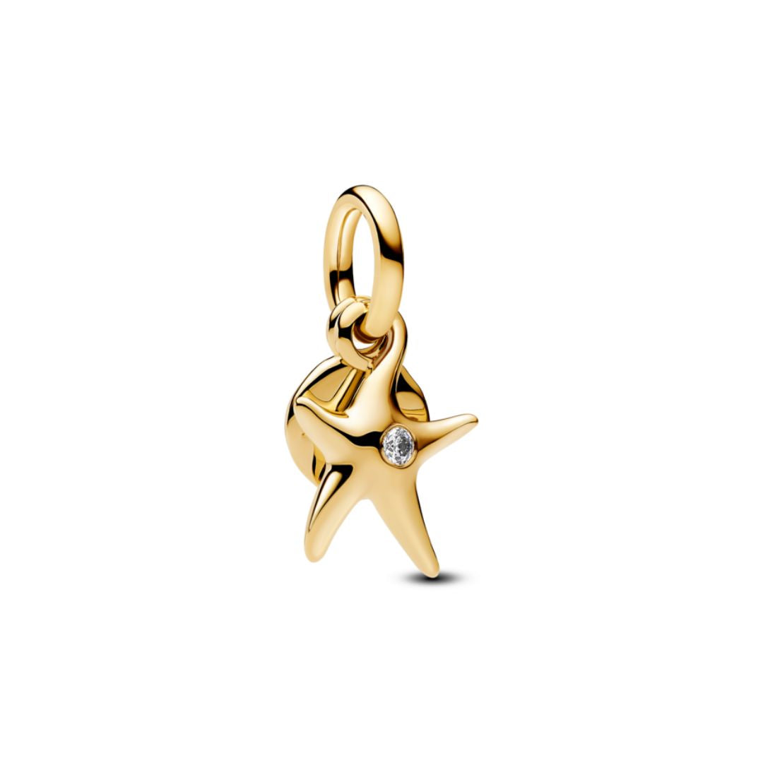 Pandora Moments Starfish Double Dangle Charm, Yellow Gold Plated, 7638