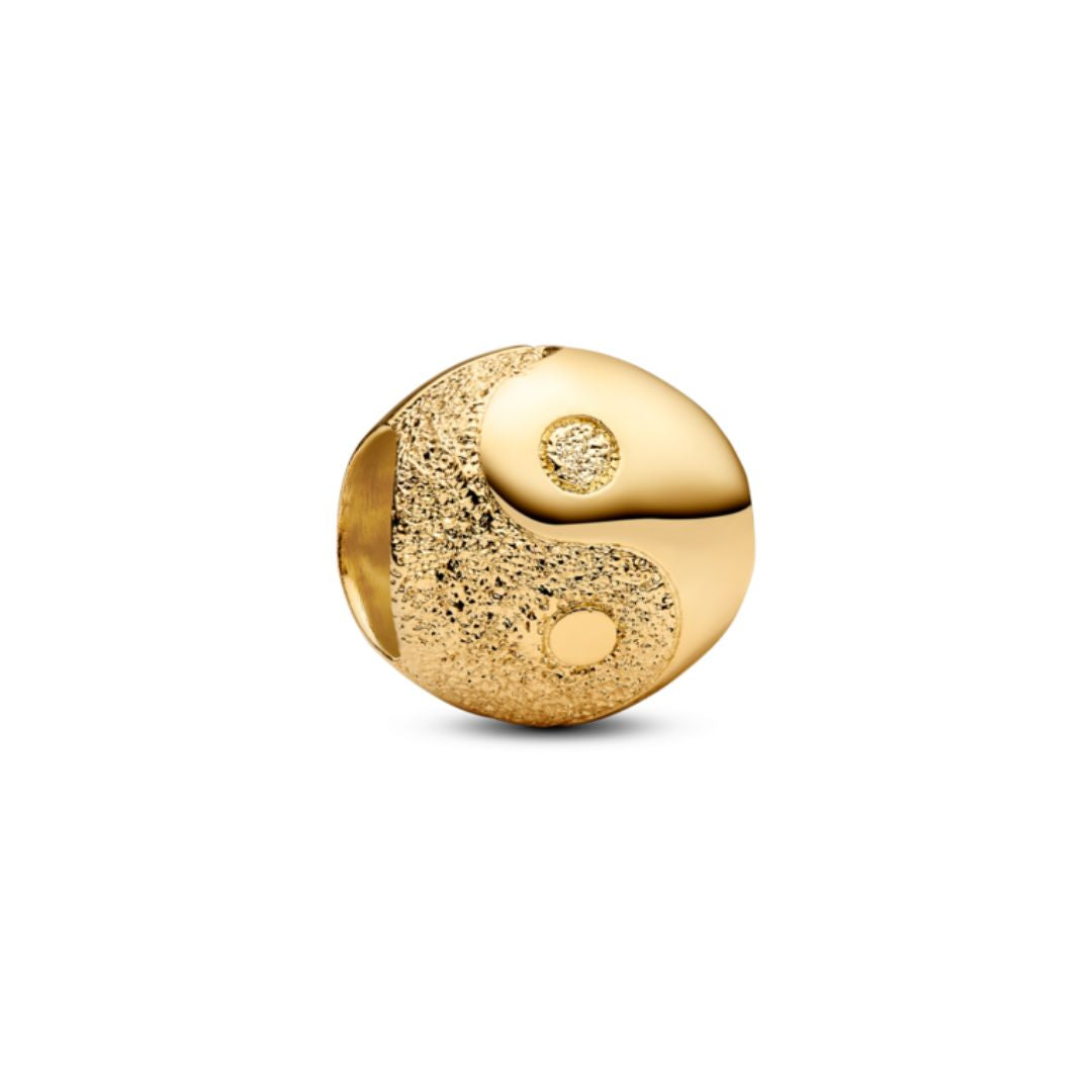 Pandora Moments Textured Yin and Yang Mini Charm, Yellow Gold, 764045C
