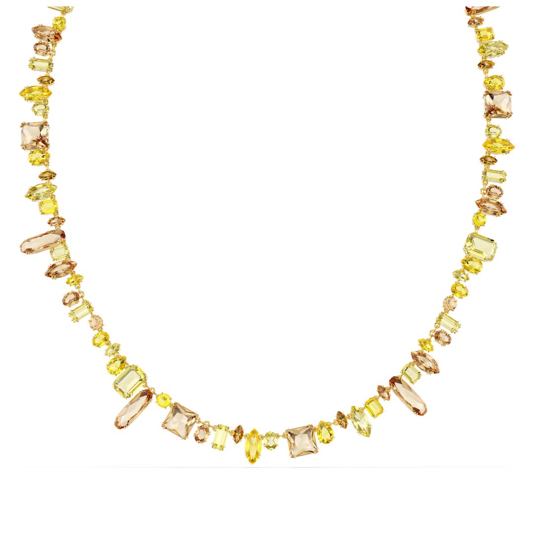 Swarovski Gema Necklace, Yellow Gold Color and Yellow Crystals, 570870