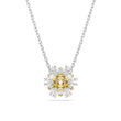 Swarovski Idyllia Pendant, Rhodium Plated Metal and Yellow Crystals, 5