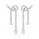 Swarovski Matrix Earrings, Rhodium-Plated with White Crystals and Whit