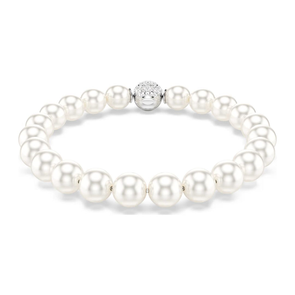 Swarovski Matrix Bracelet, White Pearls and White Zircons, 5747747