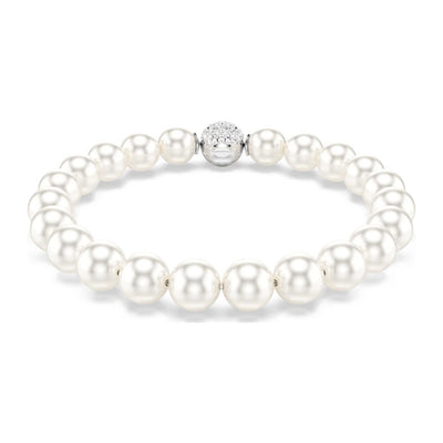 Swarovski Matrix Bracelet, White Pearls and White Zircons, 5747747