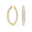 Swarovski Matrix Hoop Earrings, Gold Finish and White Zircons, 5750620