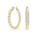 Swarovski Matrix Hoop Earrings, Gold Finish and White Zircons, 5750620