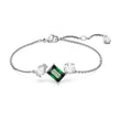 Swarovski Mesmera Bracelet, Rhodium Plated and Green Crystal 5668360