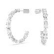 Swarovski Mesmera Hoop Earrings, Rhodium Plated and White Crystals 567