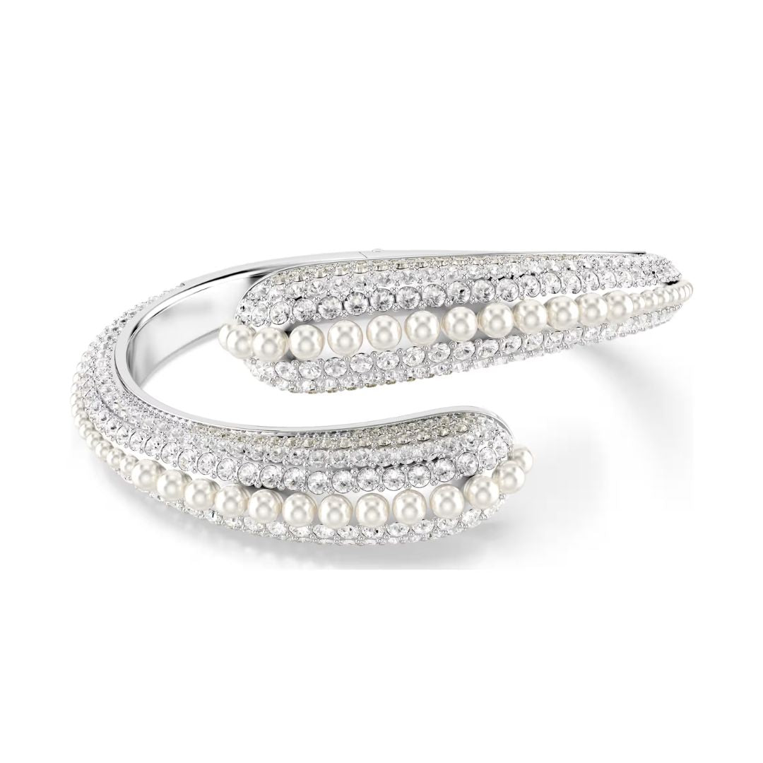 Swarovski Sublima Bracelet, Rhodium-Plated and White Crystals