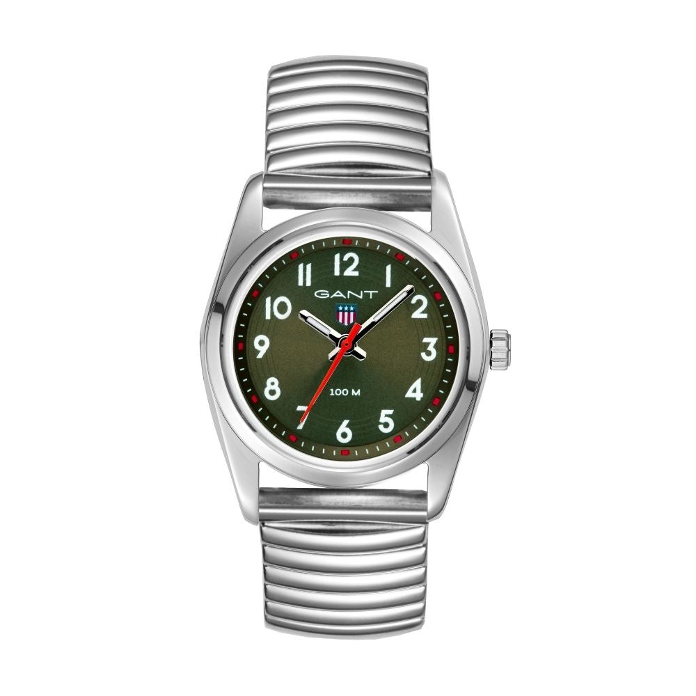GANT Graduate, Youth Watch, olive green, with steel bracelet