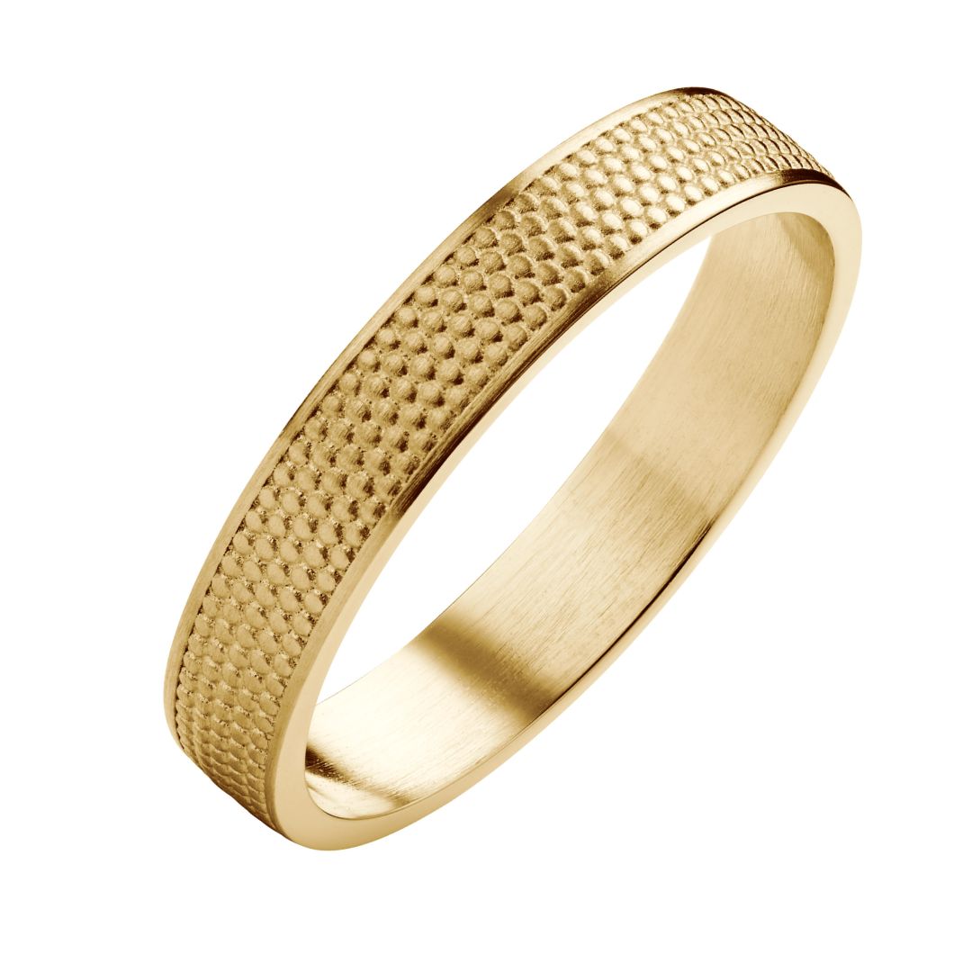 Kohinoor Rytmi Pilkku engagement ring, yellow gold, 4 mm
