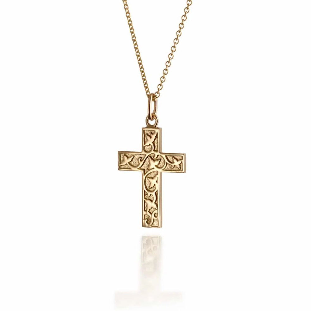 Lumoava Delicate cross pendant, yellow gold