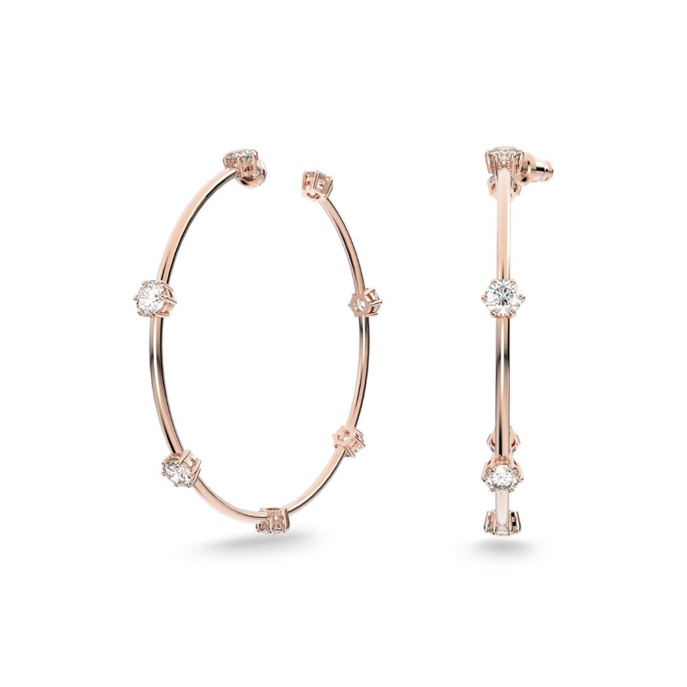 Swarovski Constella earrings, rose gold coloured