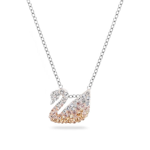 Swarovski Iconic Swan pendant with crystals