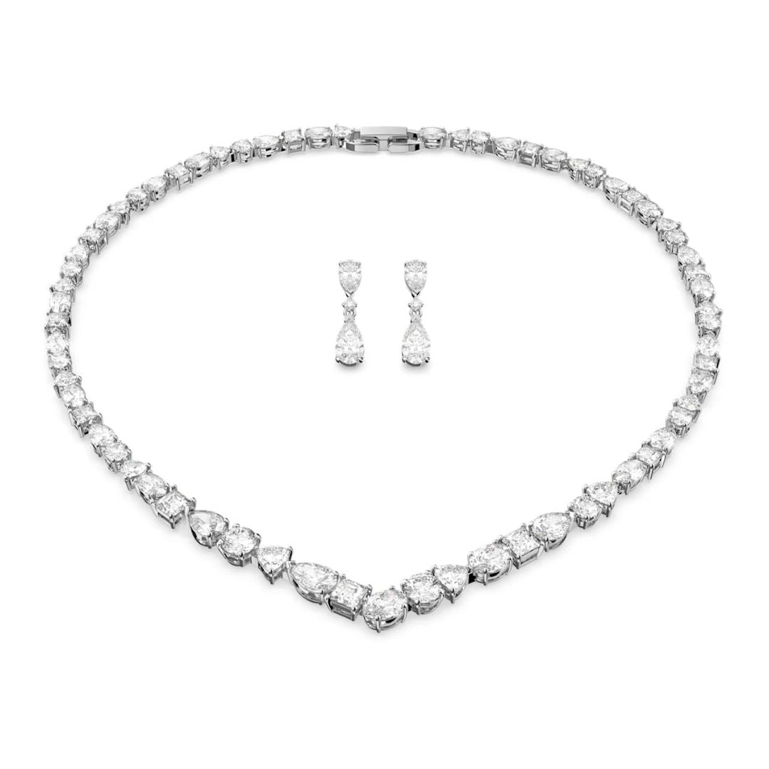 Swarovski Tennis Deluxe V jewellery set, light