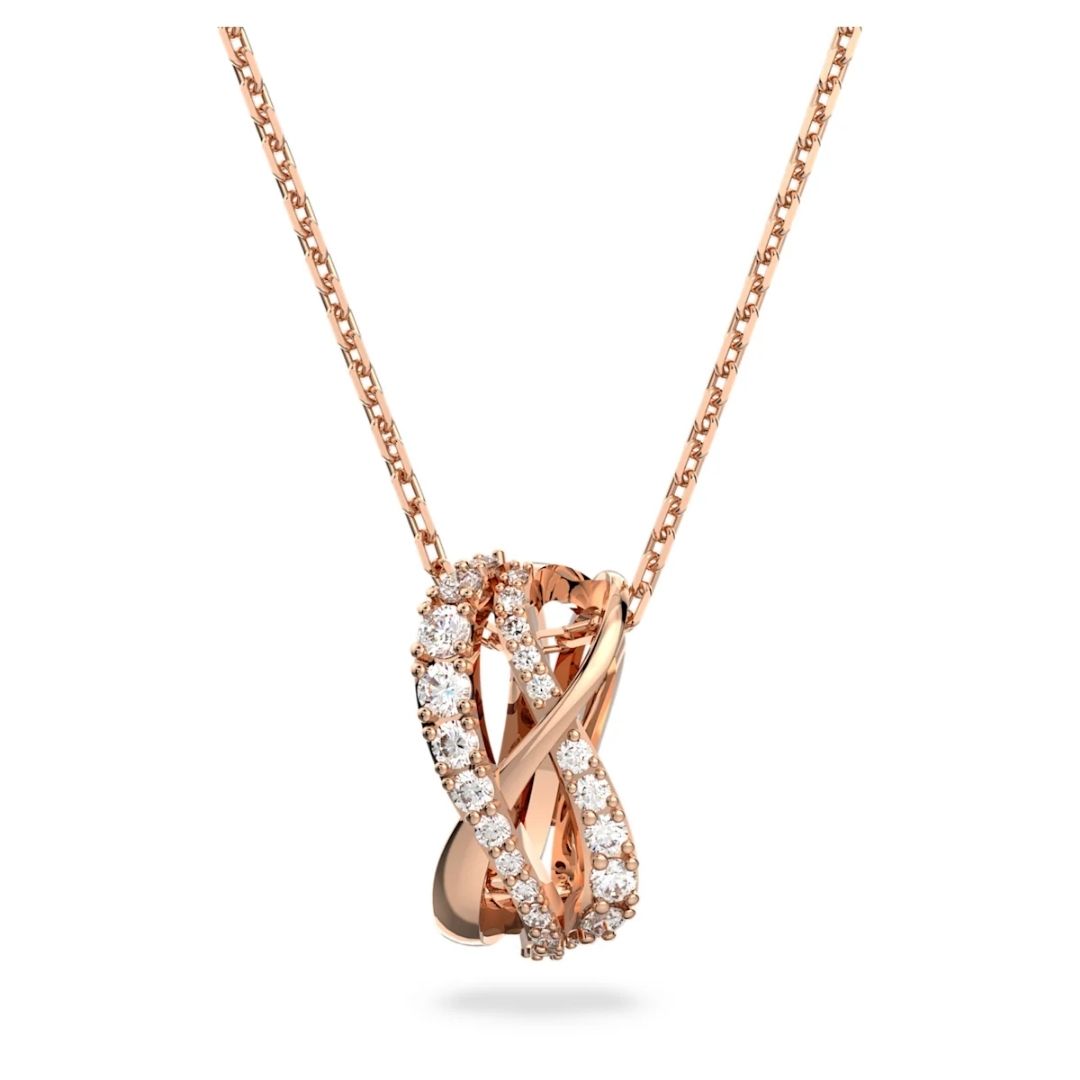 Swarovski Twist rose gold coloured crystal pendant
