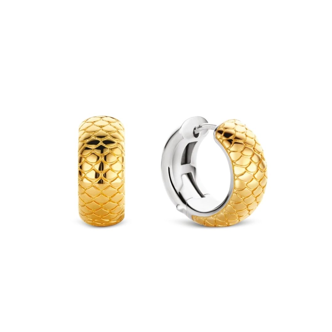 Ti Sento Earrings, 18 mm, sterling silver and gold-plated silver, 7797