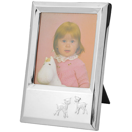 Baby frame, lamb, silver