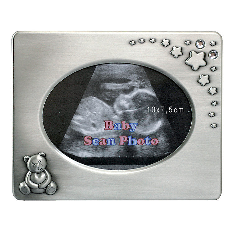 First picture frame, 10 x 7,5 cm, teddy bear and stars